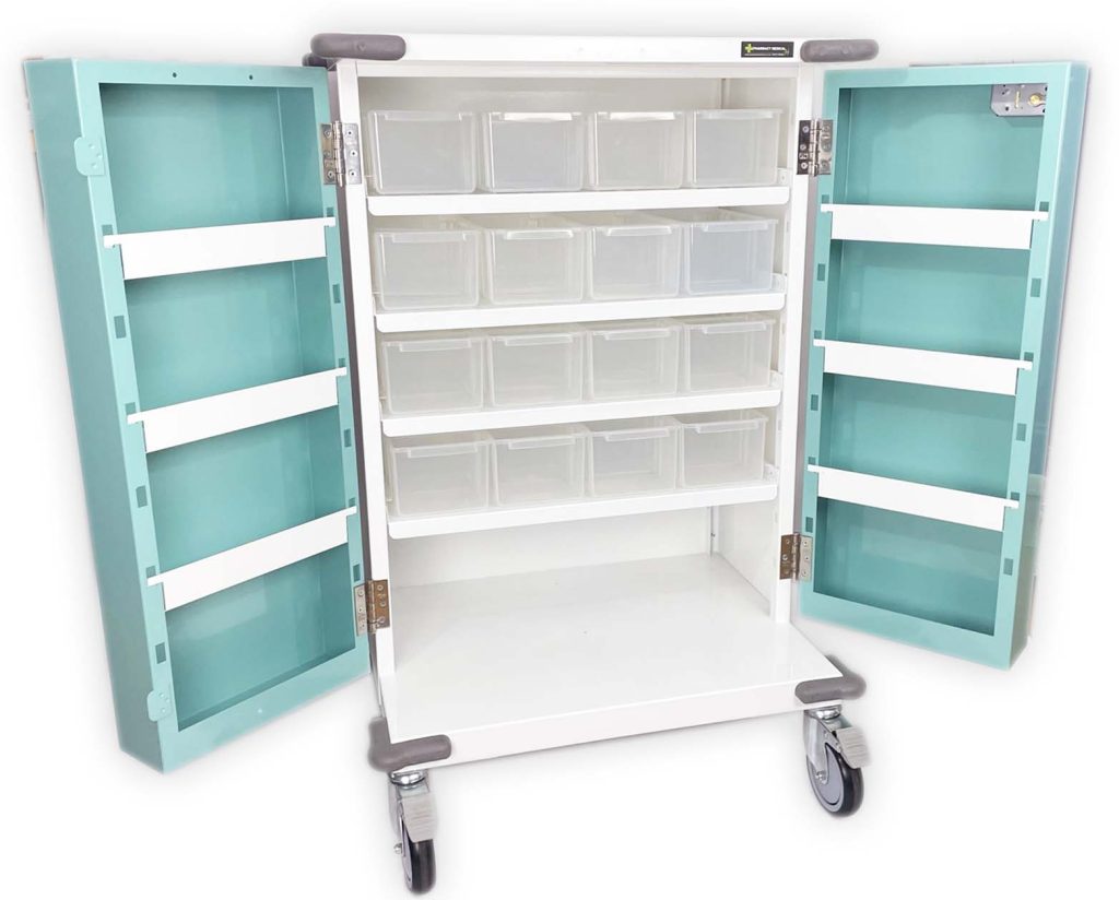Original Packaging Medicine Trolley - 16/32 Compartments - Arden Care